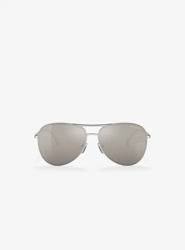Michael Kors Kona Aviator Sunglasses - Silver