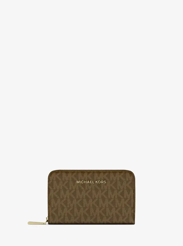 Michael Kors Small Logo Wallet In By - Green