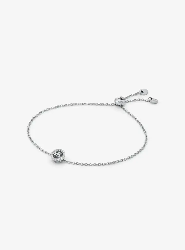 Michael Kors Fulton Precious Metal-plated Sterling Slider Bracelet - Silver