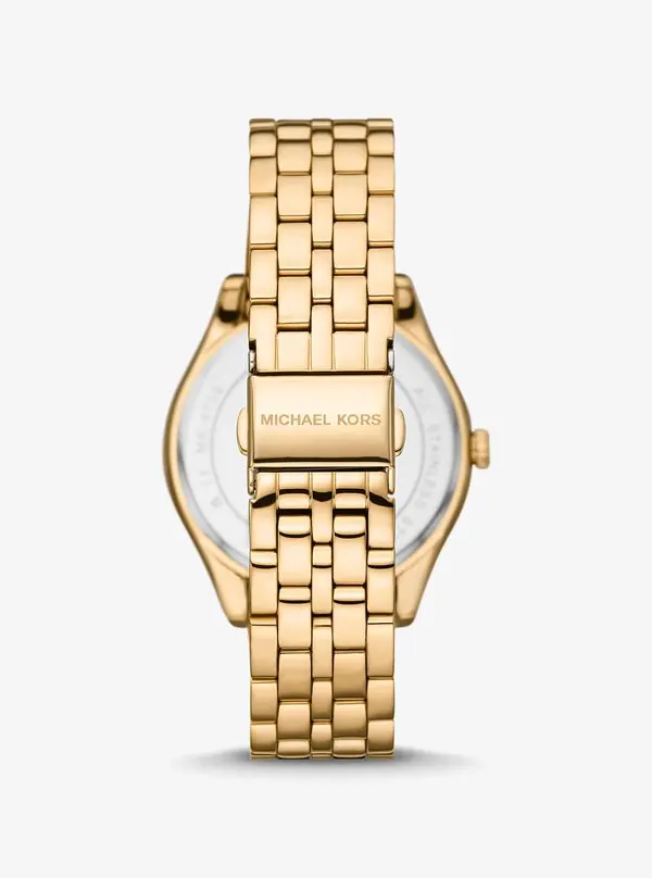 Michael Kors Harlowe Pavé -tone Stainless Steel Watch