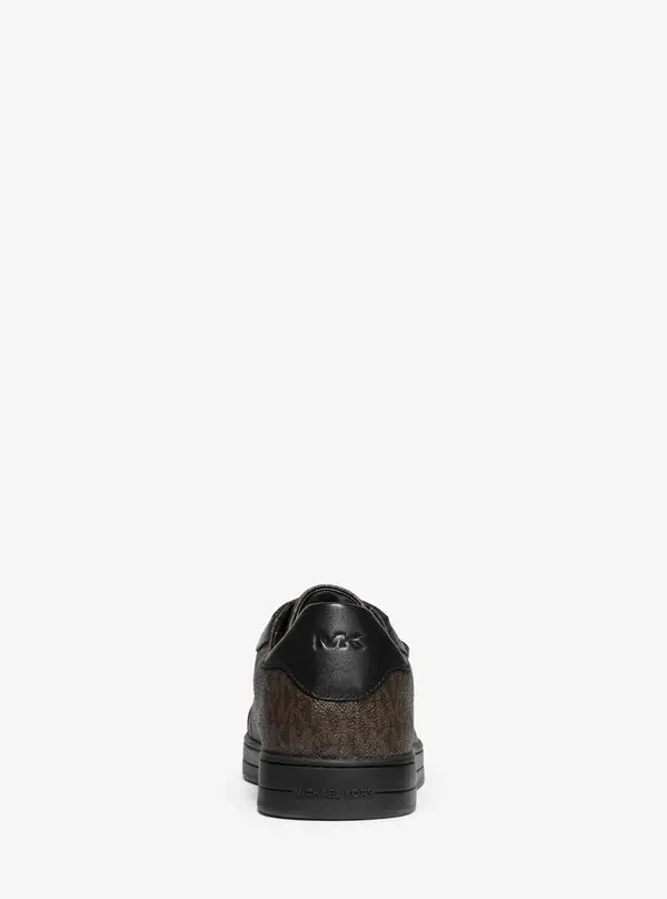 Michael Kors Keating Logo And Leather Low Top Sneakers
