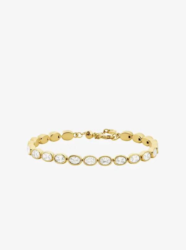 Michael Kors Precious Metal-plated Cubic Zirconia Tennis Bracelet - Gold