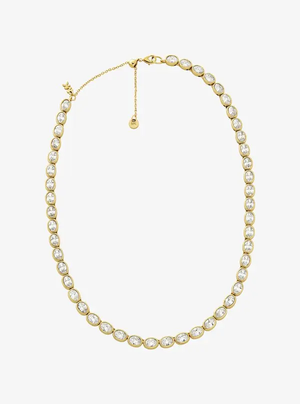 Michael Kors Precious Metal-plated Cubic Zirconia Tennis Necklace - Gold