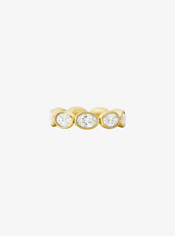 Michael Kors Precious Metal-plated Cubic Zirconia Tennis Ring - Gold