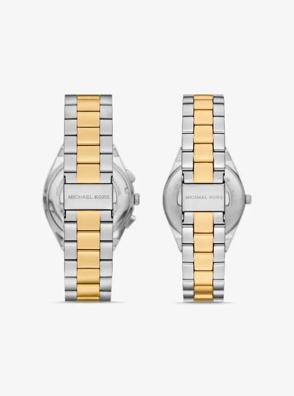Michael Kors Lennox Two-tone Pavé Watch Set