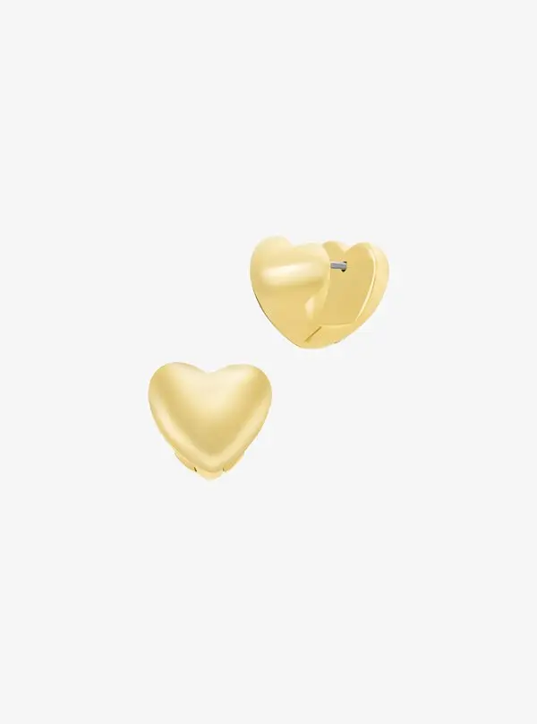 Michael Kors Puffy Heart Huggie Earrings - Gold