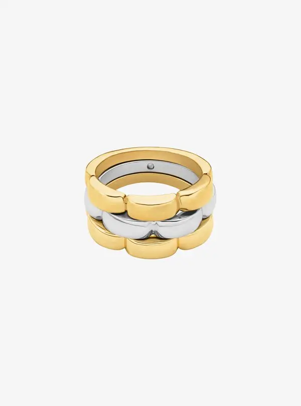 Michael Kors Two-tone 3-link Ring In Size By