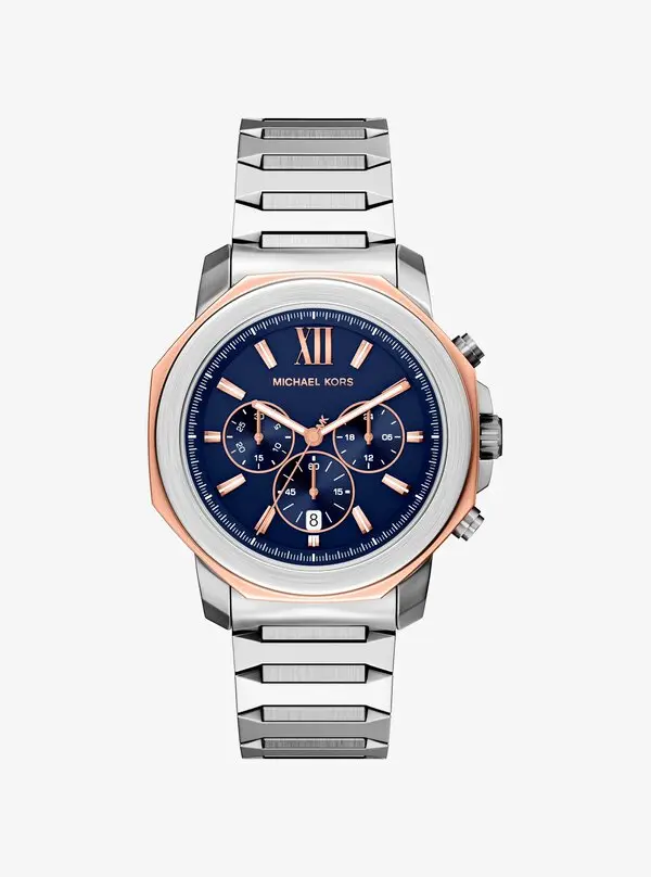 Michael Kors Oversized Prescott Two-tone Watch In By