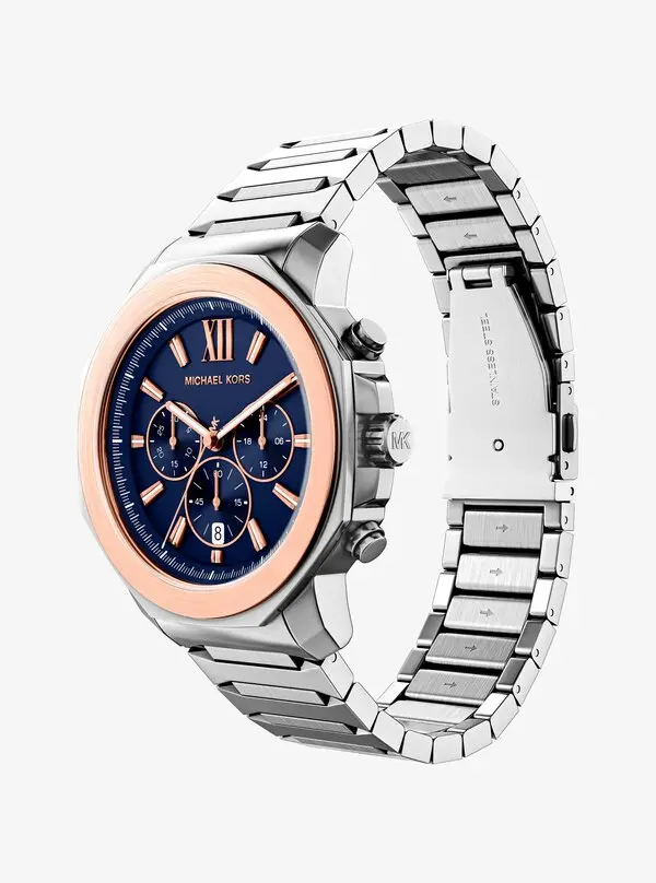 Michael Kors Oversized Prescott Two-tone Watch In By