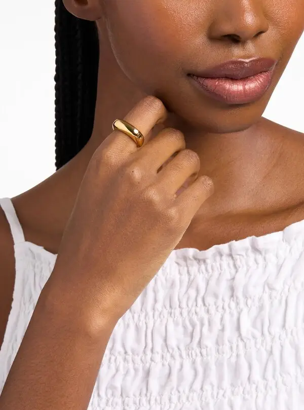 Michael Kors Square Ring In Size By - Gold