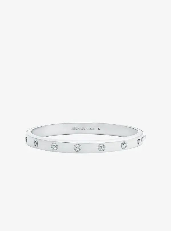 Michael Kors Logo Bangle In By - Silver