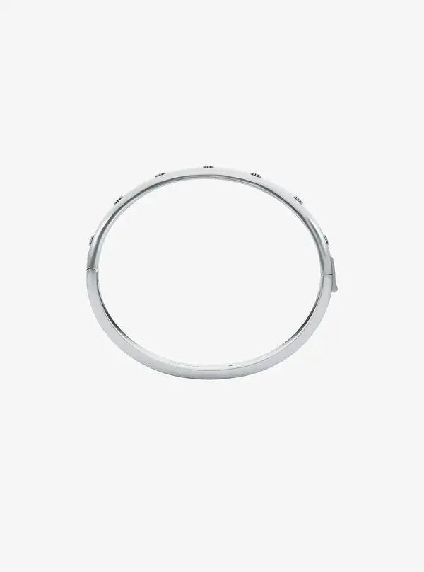 Michael Kors Logo Bangle In By - Silver