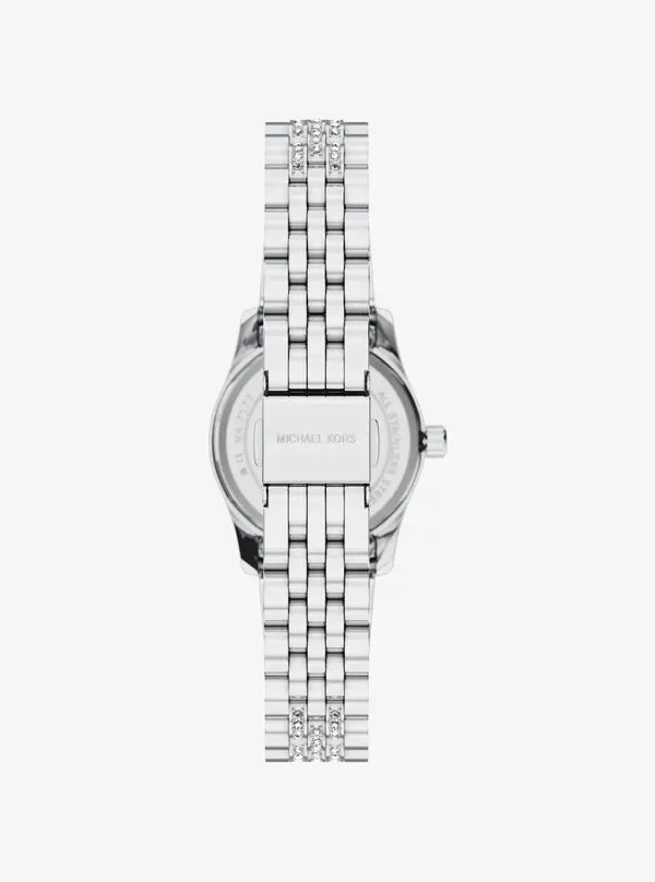 Michael Kors Petite Lexington Pavé Stainless Steel Watch - Silver
