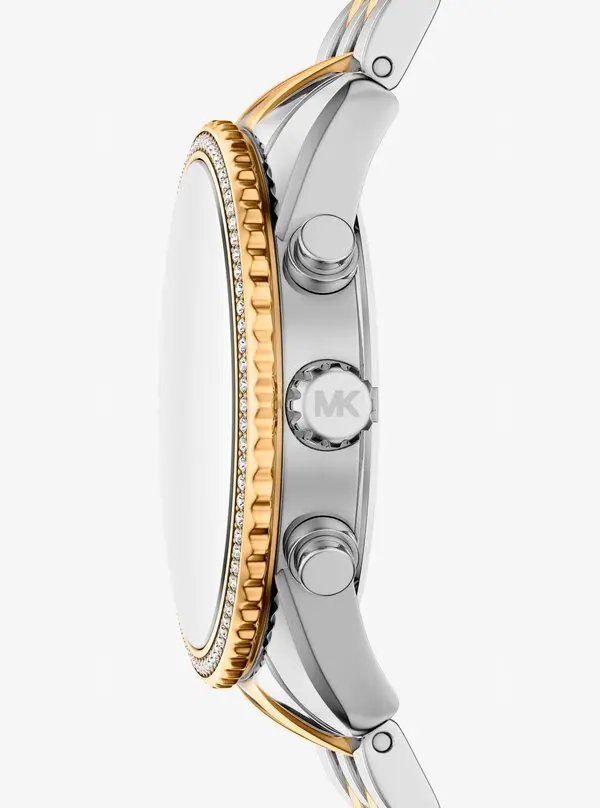 Michael Kors Bryant Pavé Two-tone Watch In By