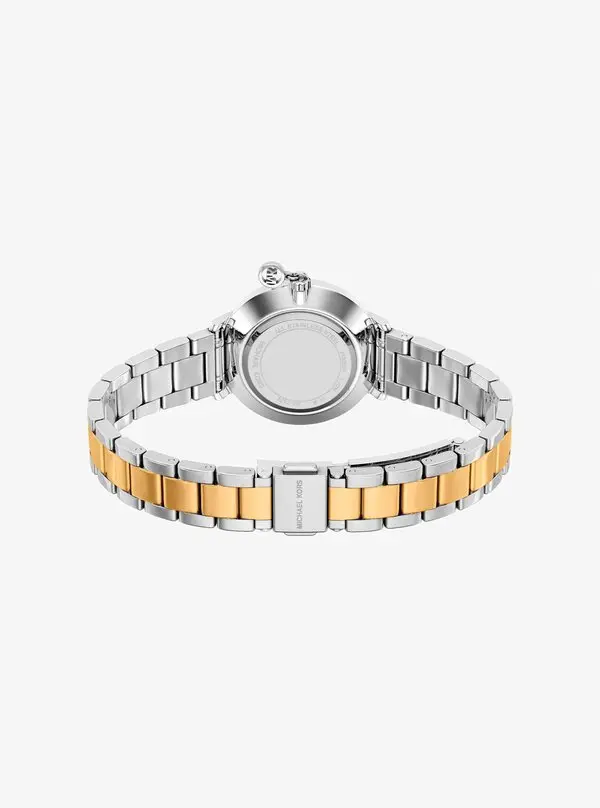 Michael Kors Mini Pyper Pavé Two-tone Watch In By