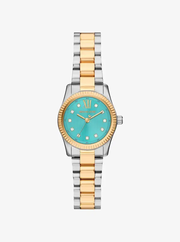 Michael Kors Petite Lexington Pavé Two-tone Watch In By