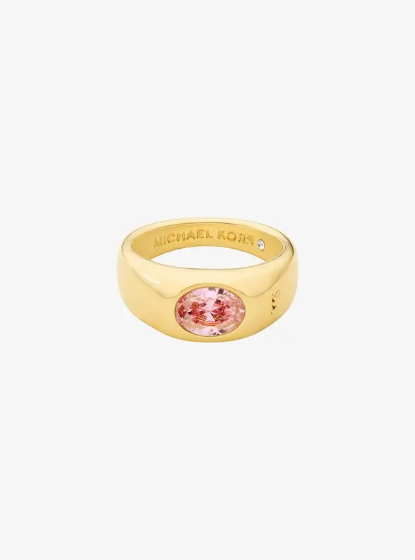 Michael Kors Oval Stone Signet Ring In Size By