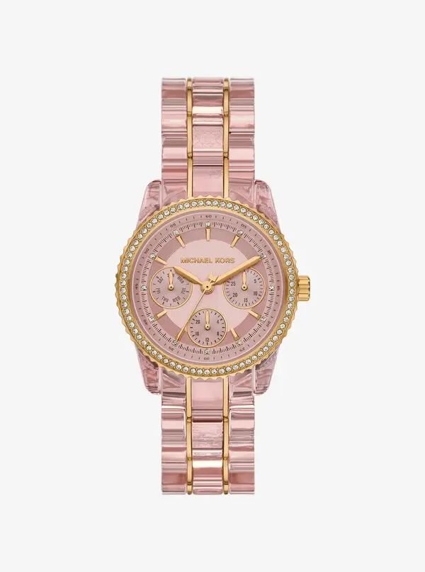 Michael Kors Bryant Pavé -tone And Acetate Watch In By