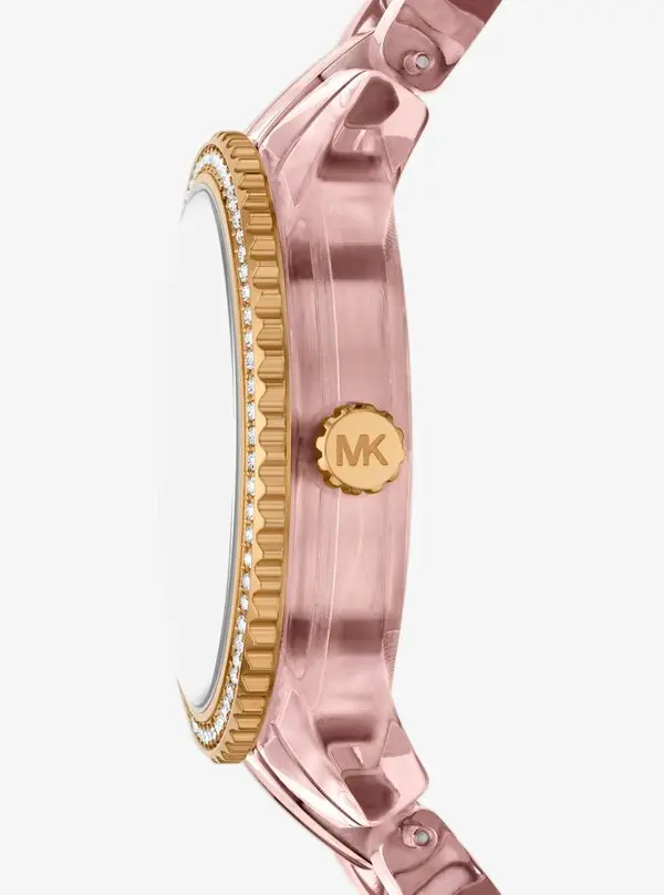 Michael Kors Bryant Pavé -tone And Acetate Watch In By