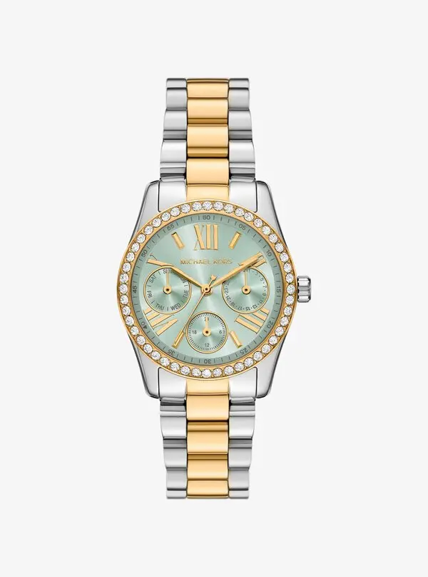 Michael Kors Lexington Pavé Two-tone Watch In By