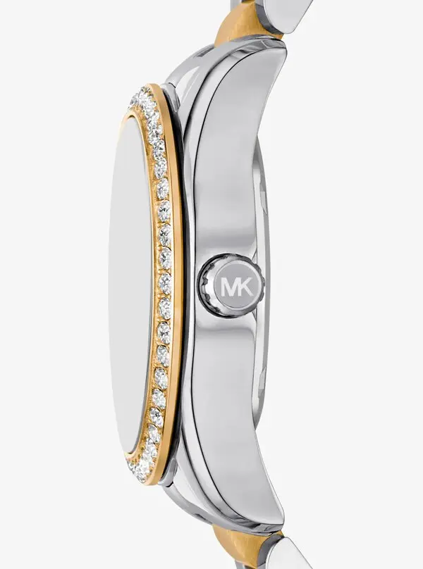 Michael Kors Lexington Pavé Two-tone Watch In By