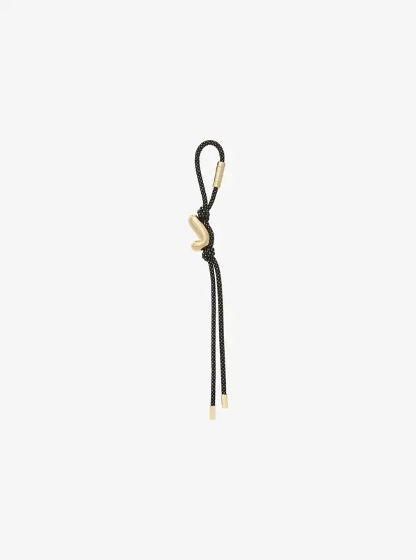 Michael Kors Initial -tone And Speckled Cord Bag Charm In By