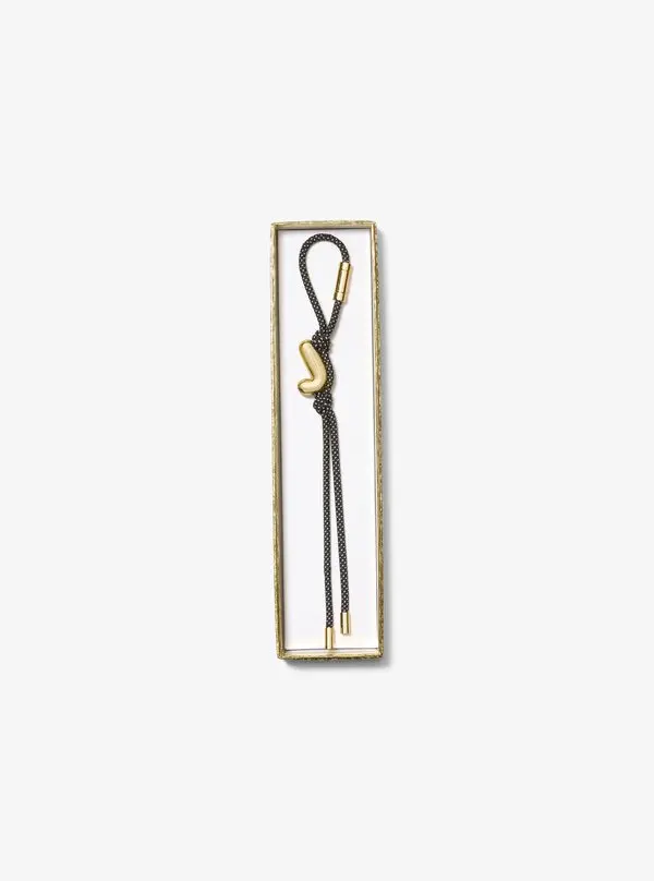 Michael Kors Initial -tone And Speckled Cord Bag Charm In By