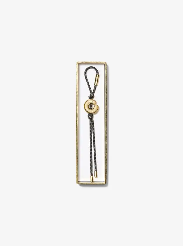 Michael Kors Initial -tone And Speckled Cord Bag Charm In By
