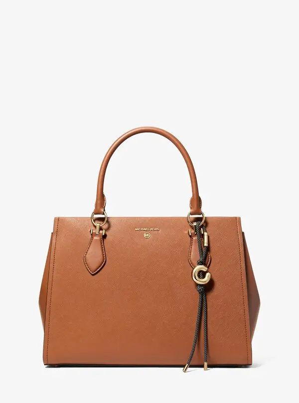 Michael Kors Initial -tone And Speckled Cord Bag Charm In By