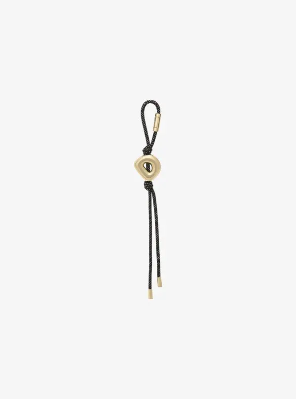 Michael Kors Initial -tone And Speckled Cord Bag Charm In By