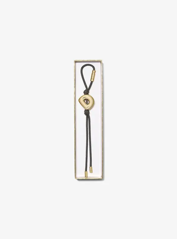 Michael Kors Initial -tone And Speckled Cord Bag Charm In By