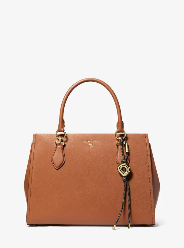 Michael Kors Initial -tone And Speckled Cord Bag Charm In By