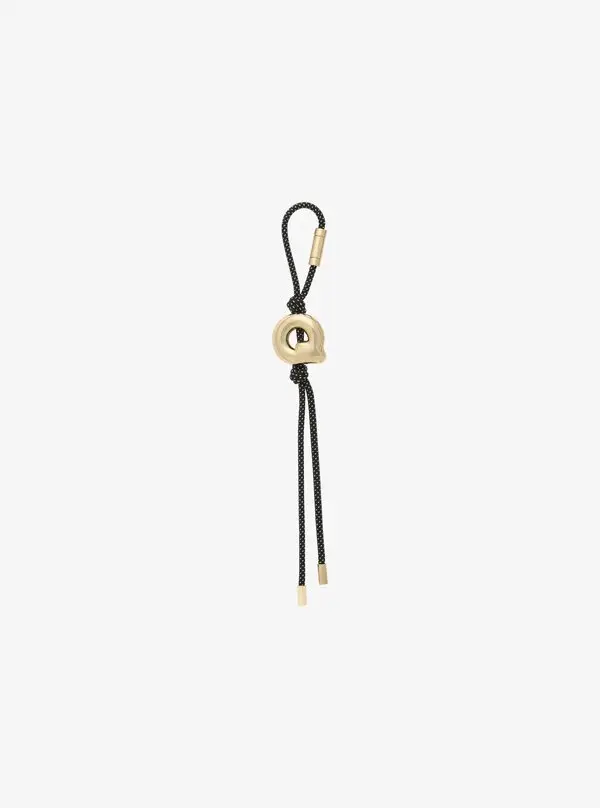 Michael Kors Initial -tone And Speckled Cord Bag Charm In By