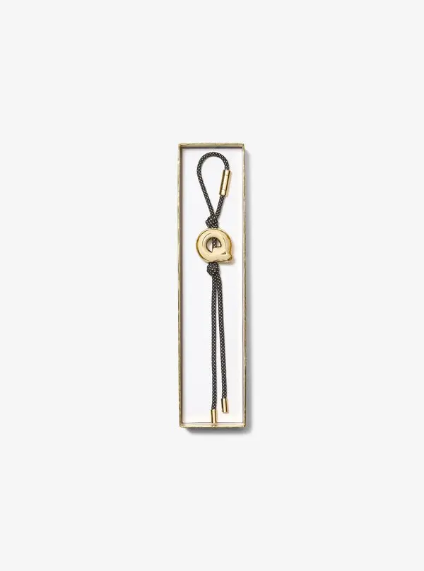 Michael Kors Initial -tone And Speckled Cord Bag Charm In By