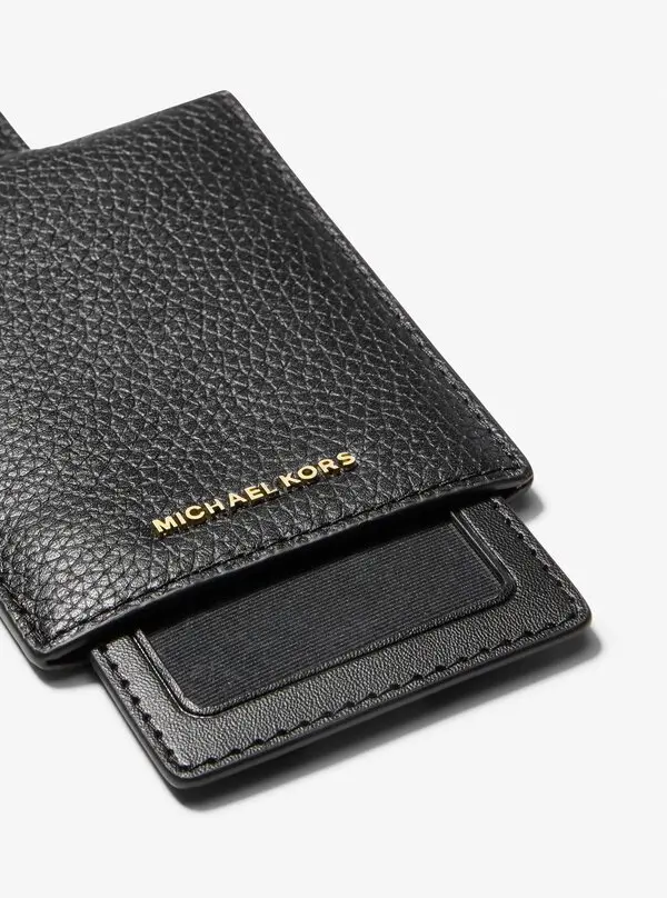 Michael Kors Jet Set Pebbled Leather Luggage Tag