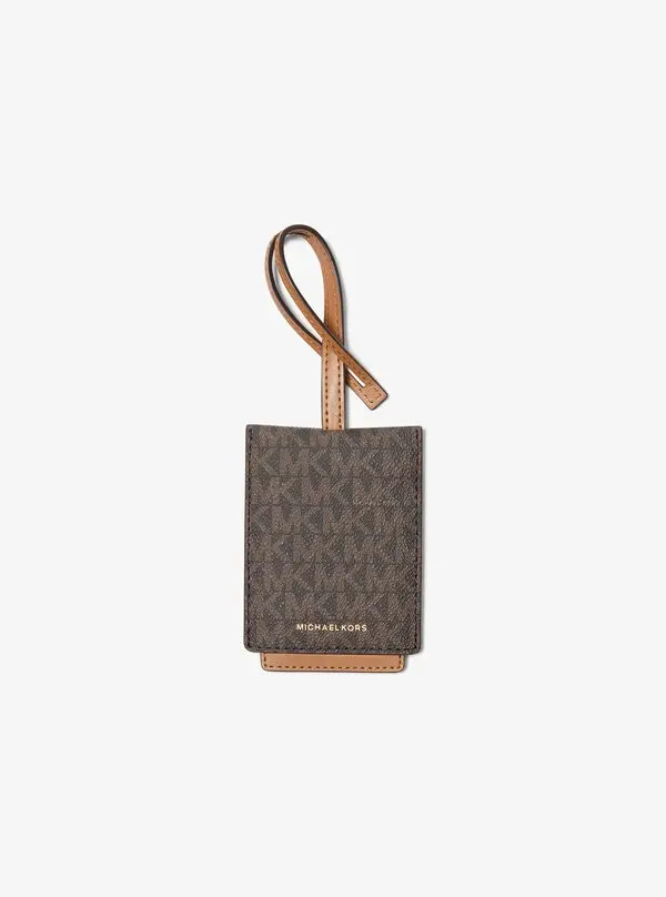 Michael Kors Jet Set Signature Logo Luggage Tag - Brown