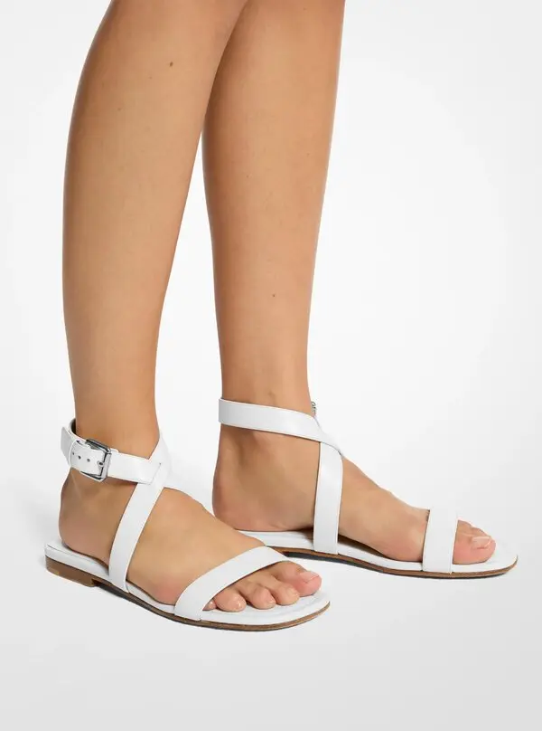 Michael Kors Bridgette Leather Sandal In Size By