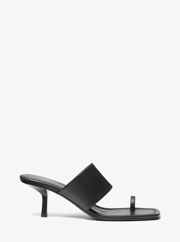 Michael Kors Dionne Leather Sandal In Size By