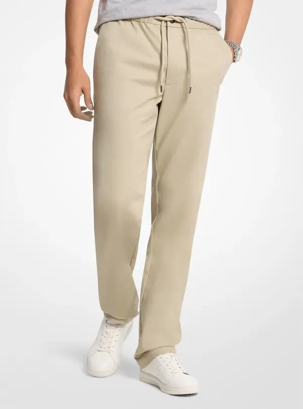 Michael Kors Stretch Cotton Drawstring Trousers