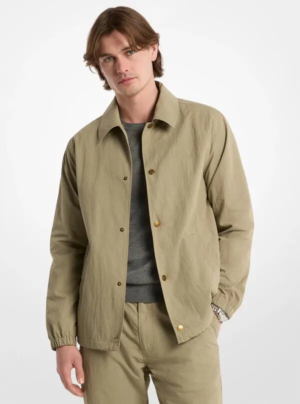 Michael Kors Crinkled Nylon Jacket In Size By
