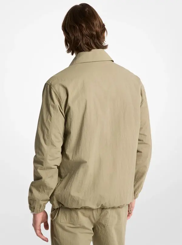 Michael Kors Crinkled Nylon Jacket In Size By