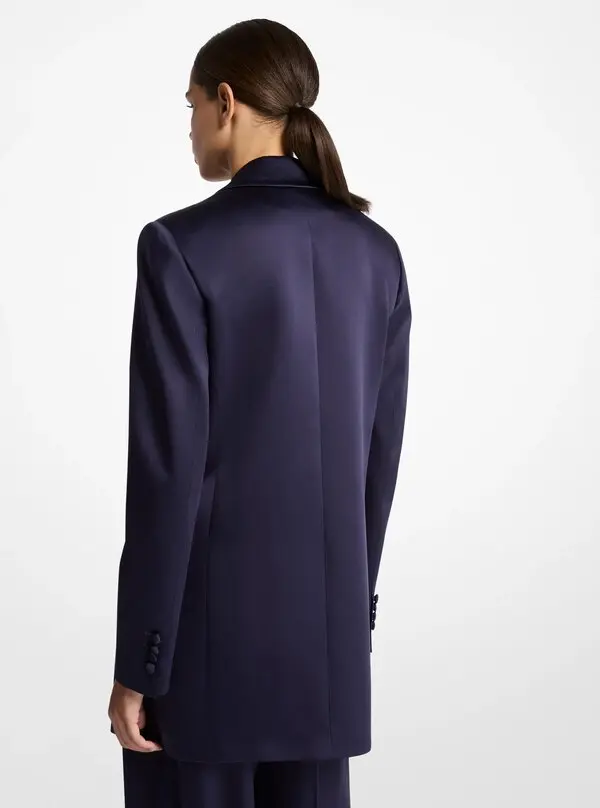 Michael Kors Double Satin Charmeuse Boyfriend Blazer