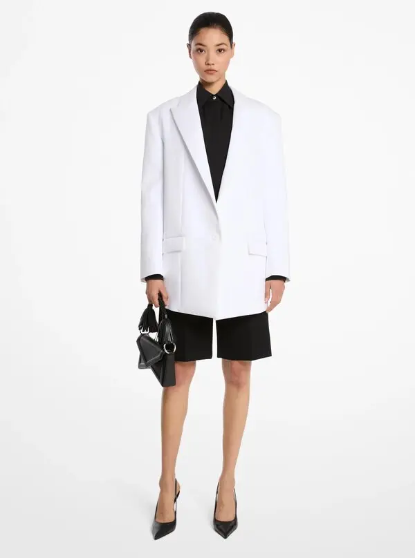 Michael Kors Oversized Stretch Cotton Blazer
