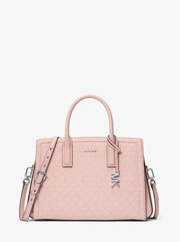 Michael Kors Laila Medium Signature Logo Satchel
