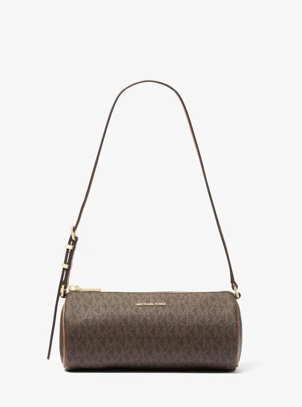 Michael Kors Izzy Small Signature Logo Barrel Pochette In By - Brown
