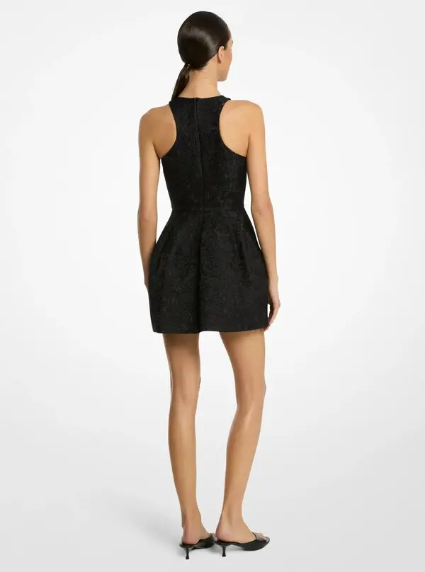 Michael Kors Floral Matelassé Racerback Bubble Dress