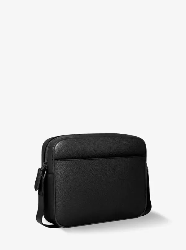 Michael Kors Jet Set Pebbled Leather Crossbody Bag - Black