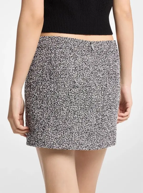 Michael Kors Cotton Blend Tweed Mini Skirt