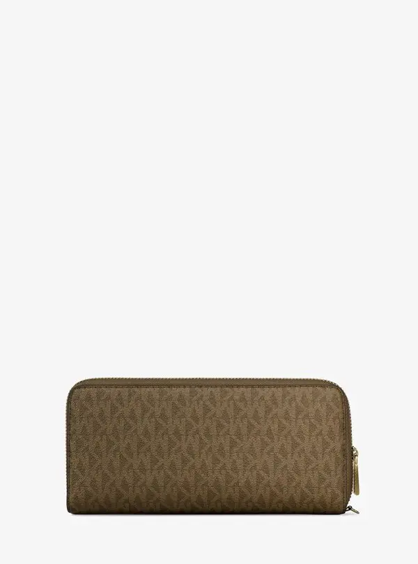 Michael Kors Large Logo Continental Wallet In By - Green