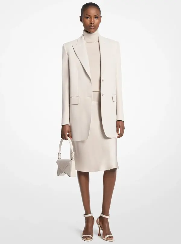 Michael Kors Double Crepe Sablé Boyfriend Blazer